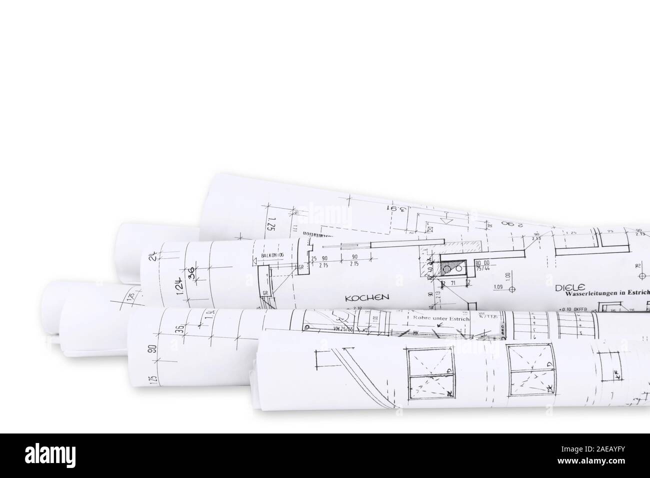 Architect working model building Cut Out Stock Images & Pictures - Alamy