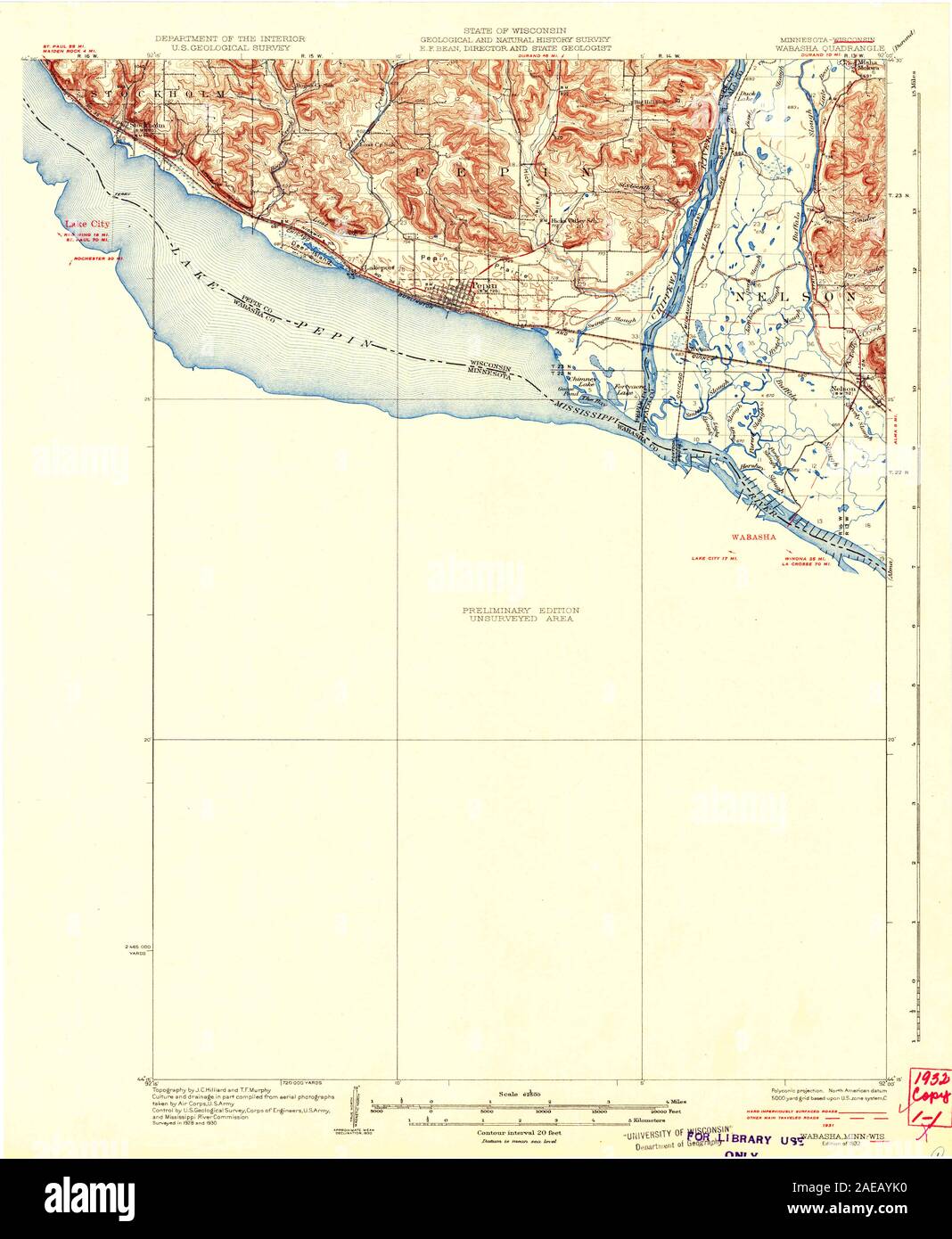Map of wabasha hi-res stock photography and images - Alamy