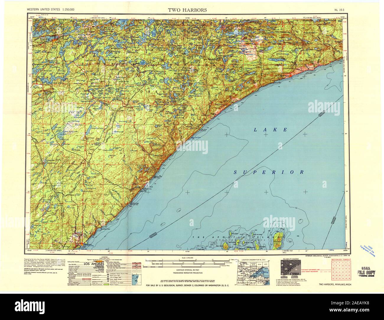 Two harbors map hi-res stock photography and images - Alamy