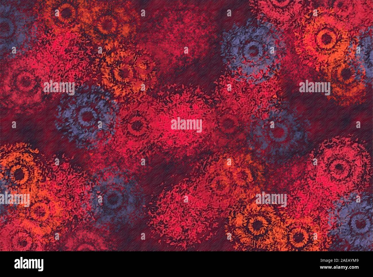 Flowers abstract background pattern. Red contract colors template for ...