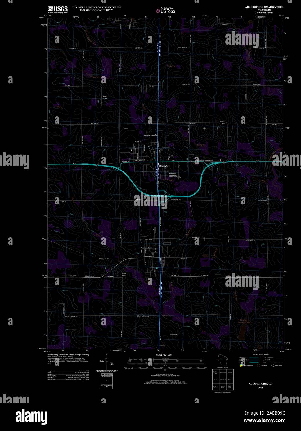 Map of abbotsford hi-res stock photography and images - Alamy