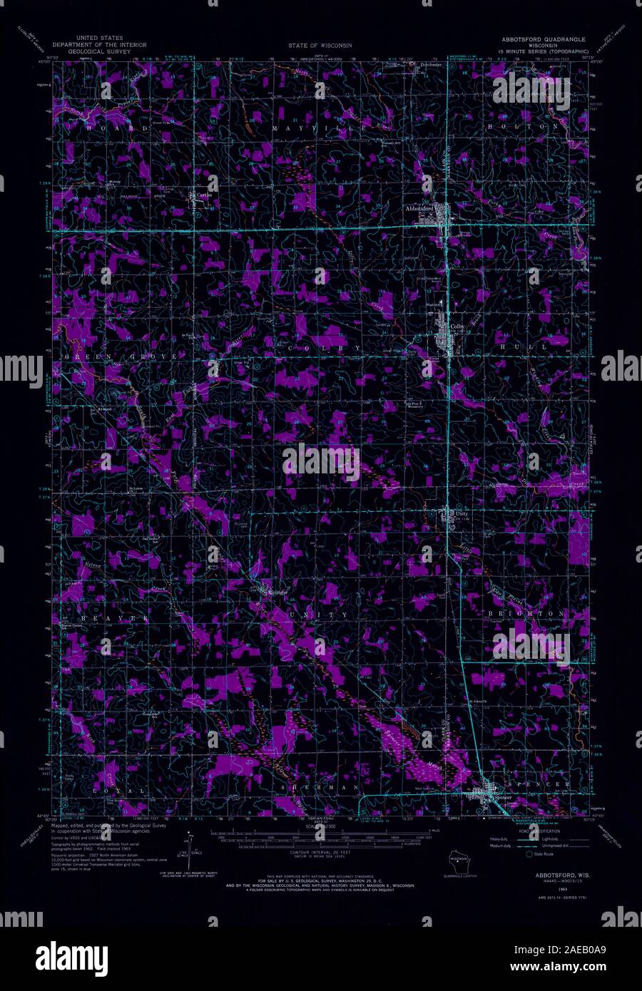 Map of abbotsford hi-res stock photography and images - Alamy