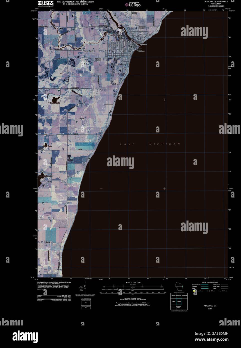 Map of algoma hi-res stock photography and images - Alamy