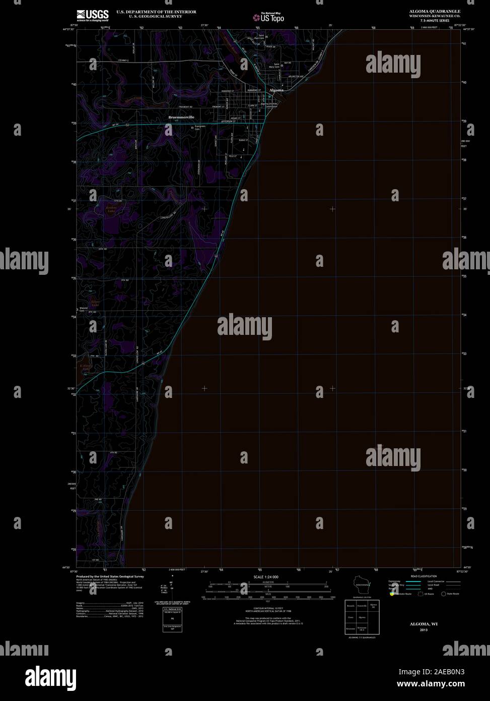Map of algoma hi-res stock photography and images - Alamy