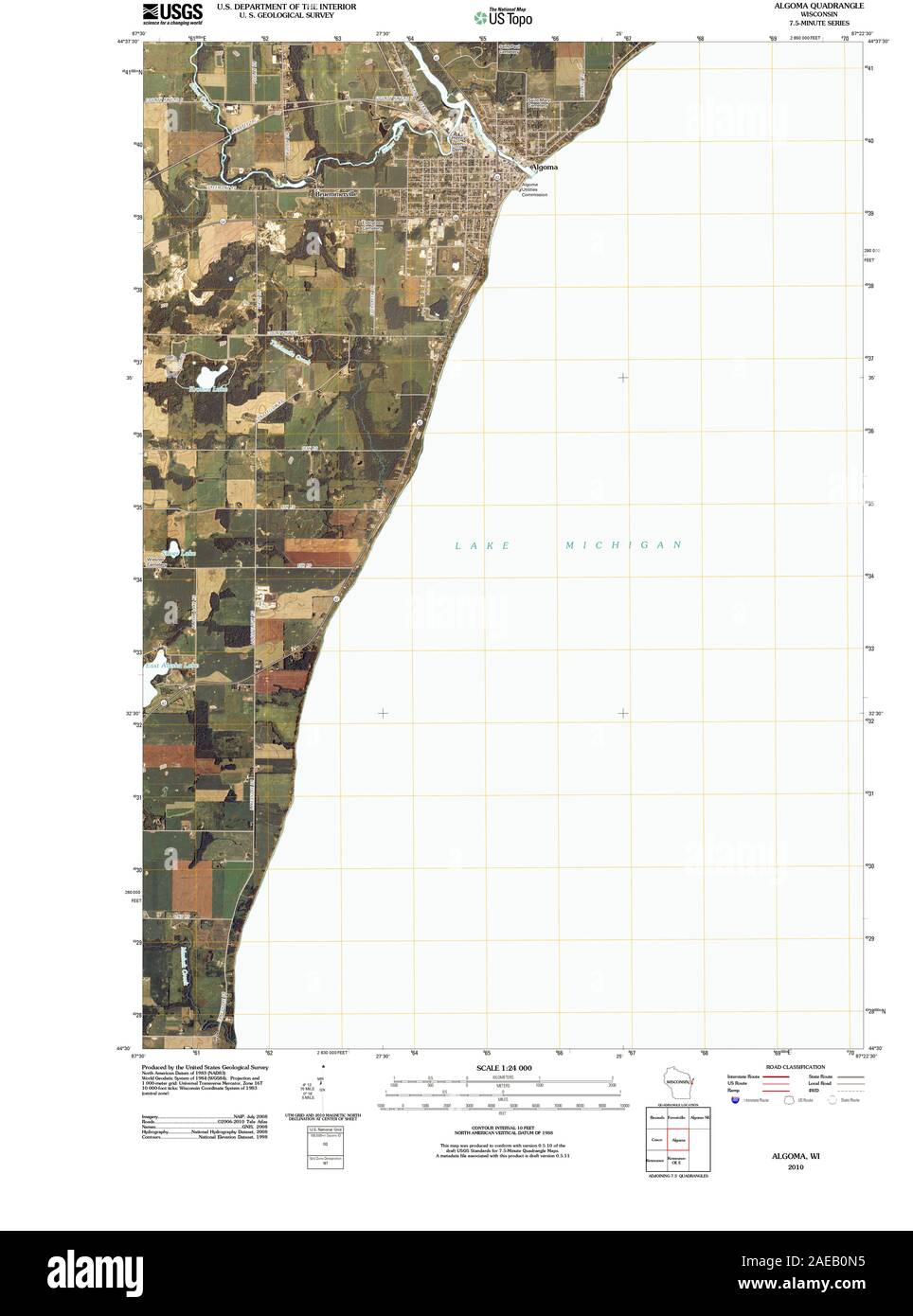 Map of algoma hi-res stock photography and images - Alamy
