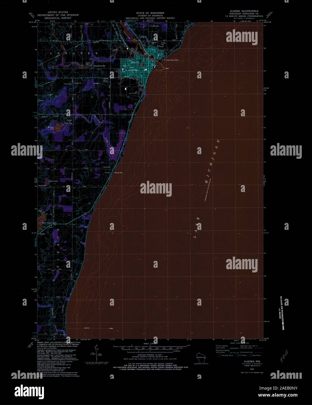 Map of algoma hi-res stock photography and images - Alamy