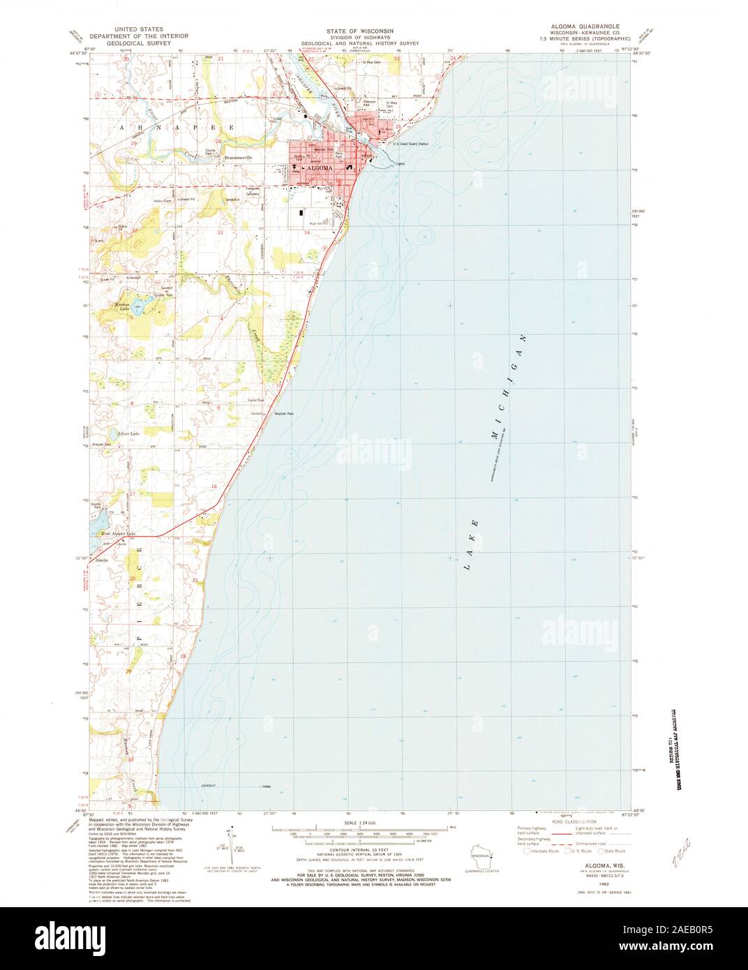 Map of algoma hi-res stock photography and images - Alamy