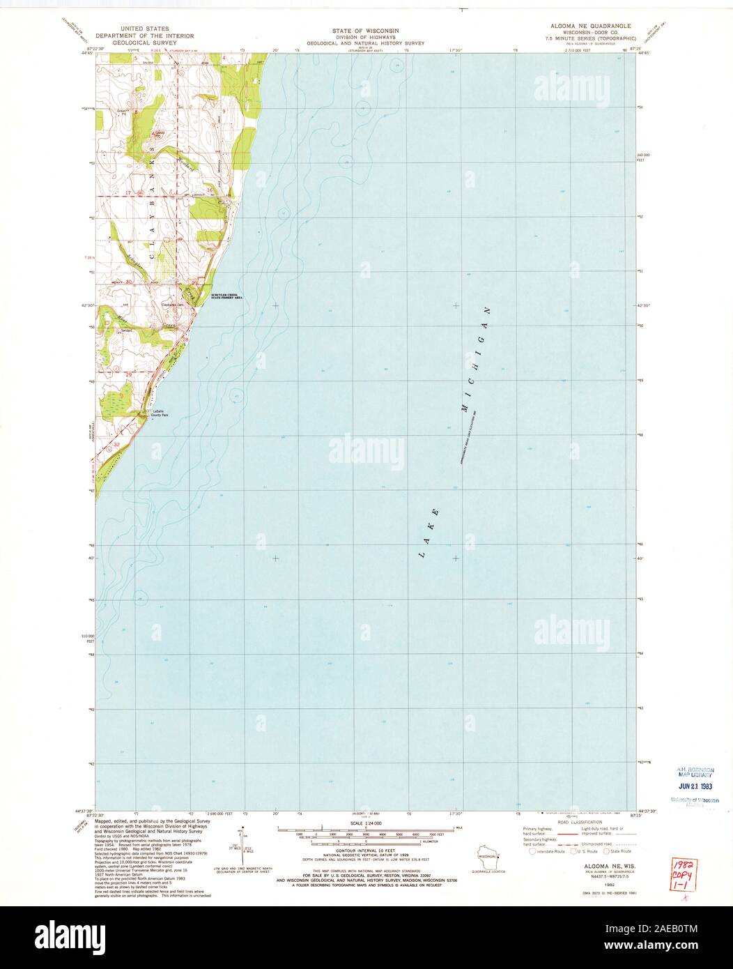 Algoma map hi-res stock photography and images - Alamy