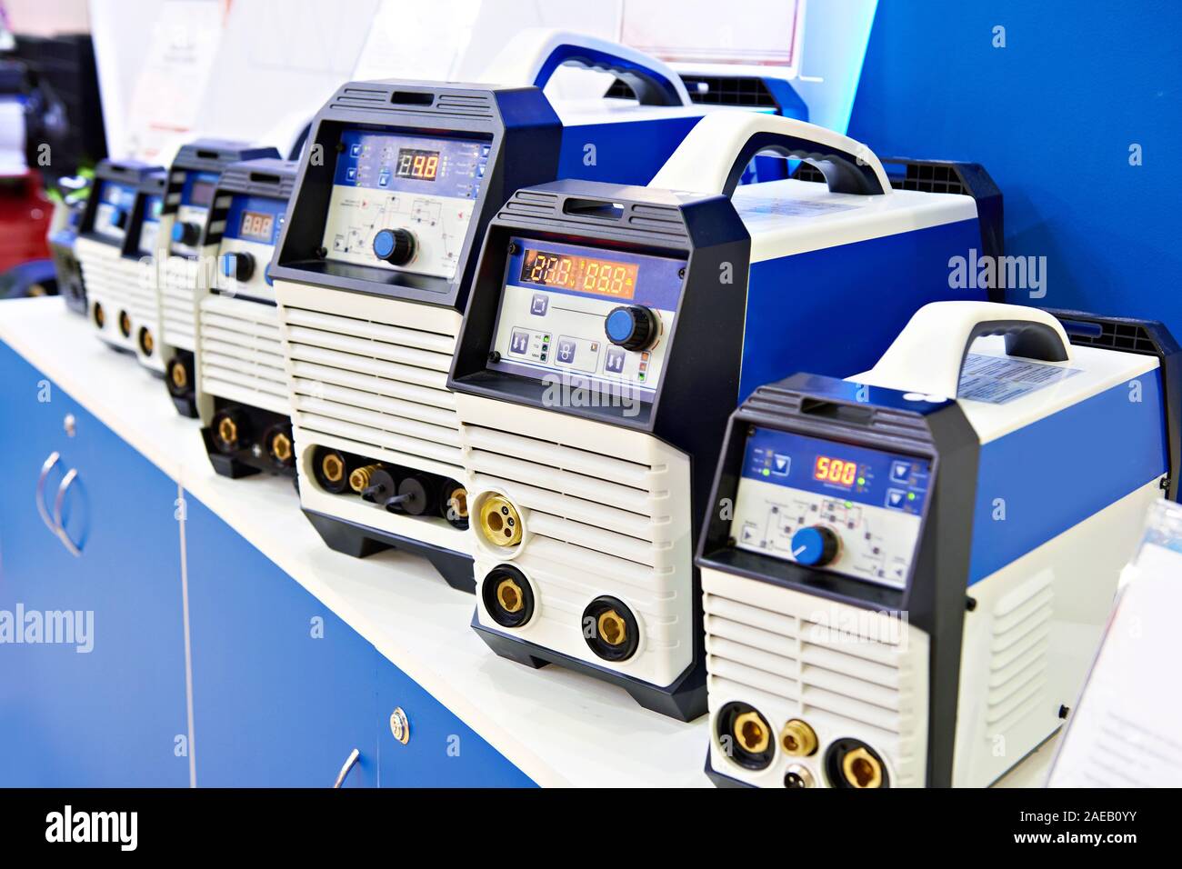 Inverters for welding in the store construction tools Stock Photo - Alamy