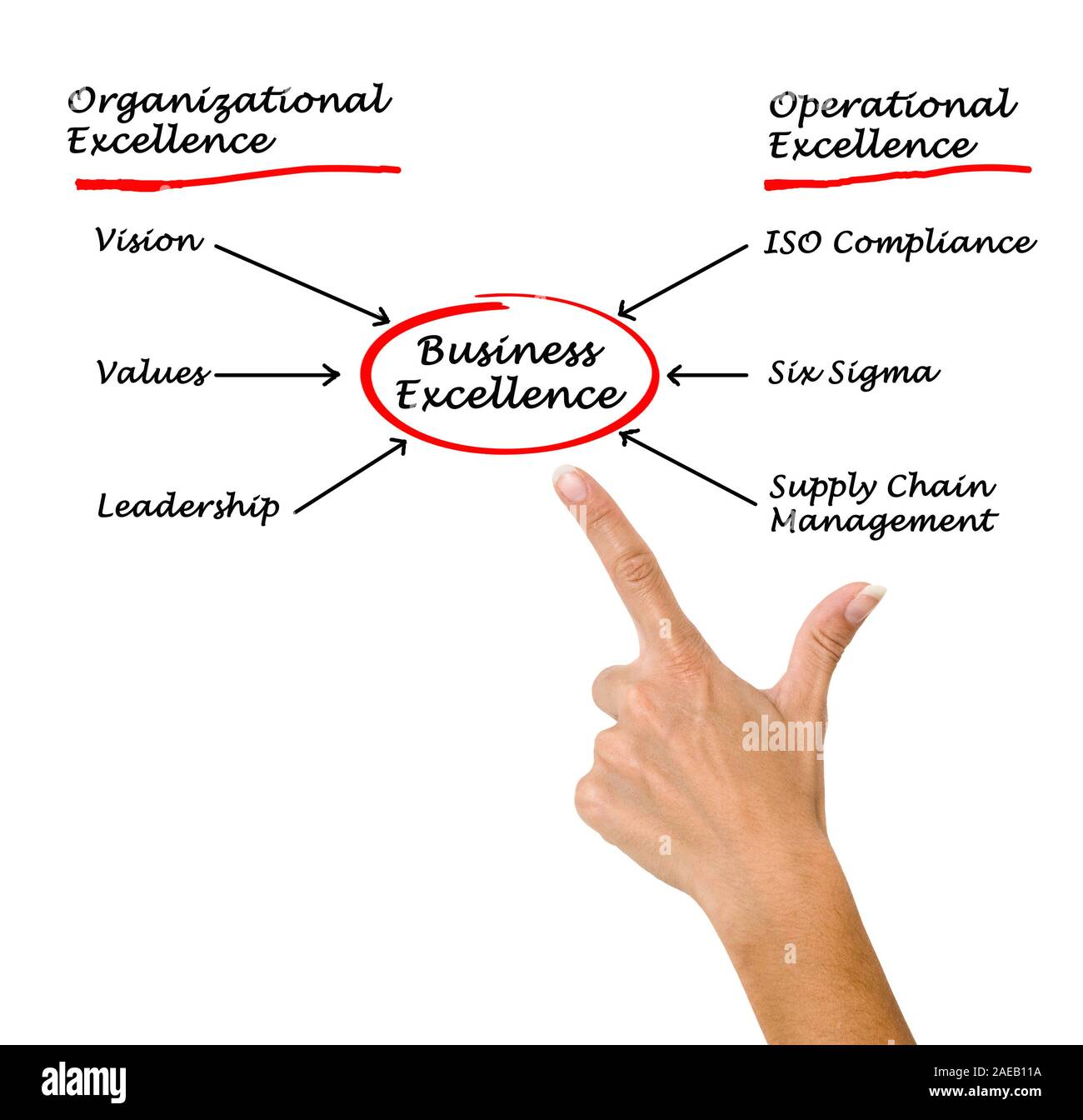 Diagram of business excellence Stock Photo - Alamy