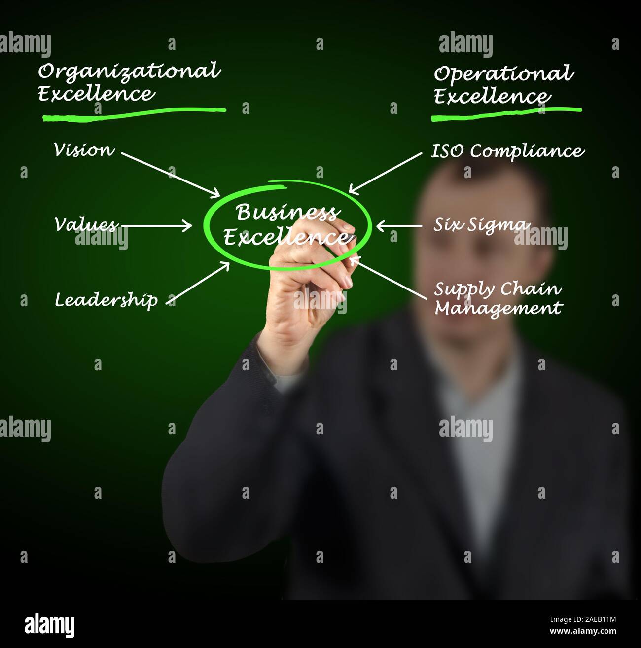 Diagram of business excellence Stock Photo - Alamy