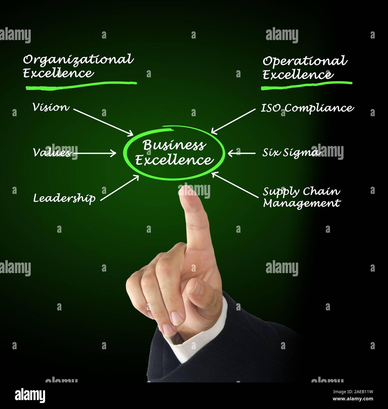 Diagram of business excellence Stock Photo - Alamy