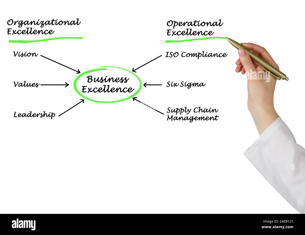 Diagram of business excellence Stock Photo - Alamy