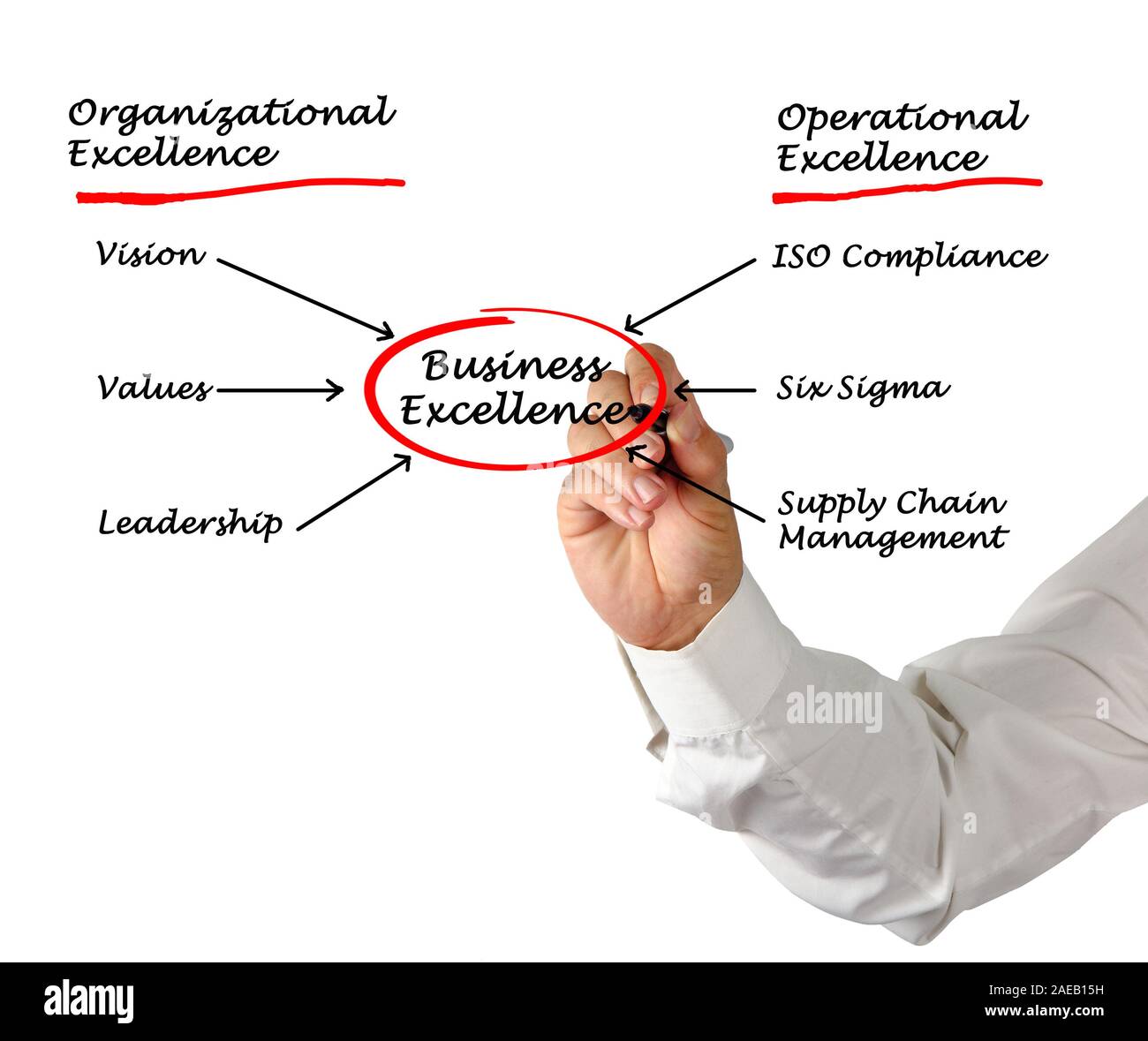 Diagram of business excellence Stock Photo - Alamy
