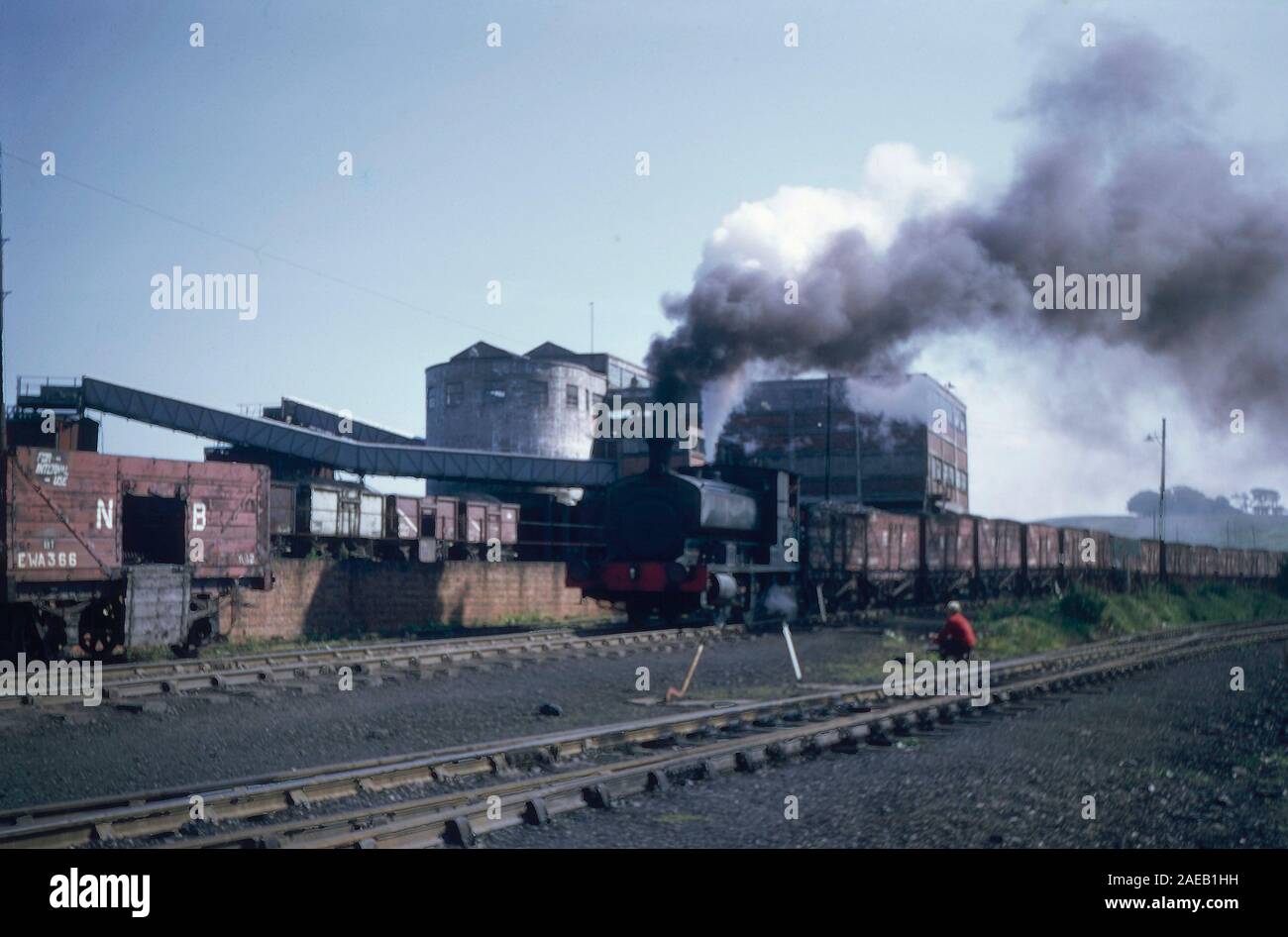 Ncb steam engine shunting coal wagons hi-res stock photography and ...