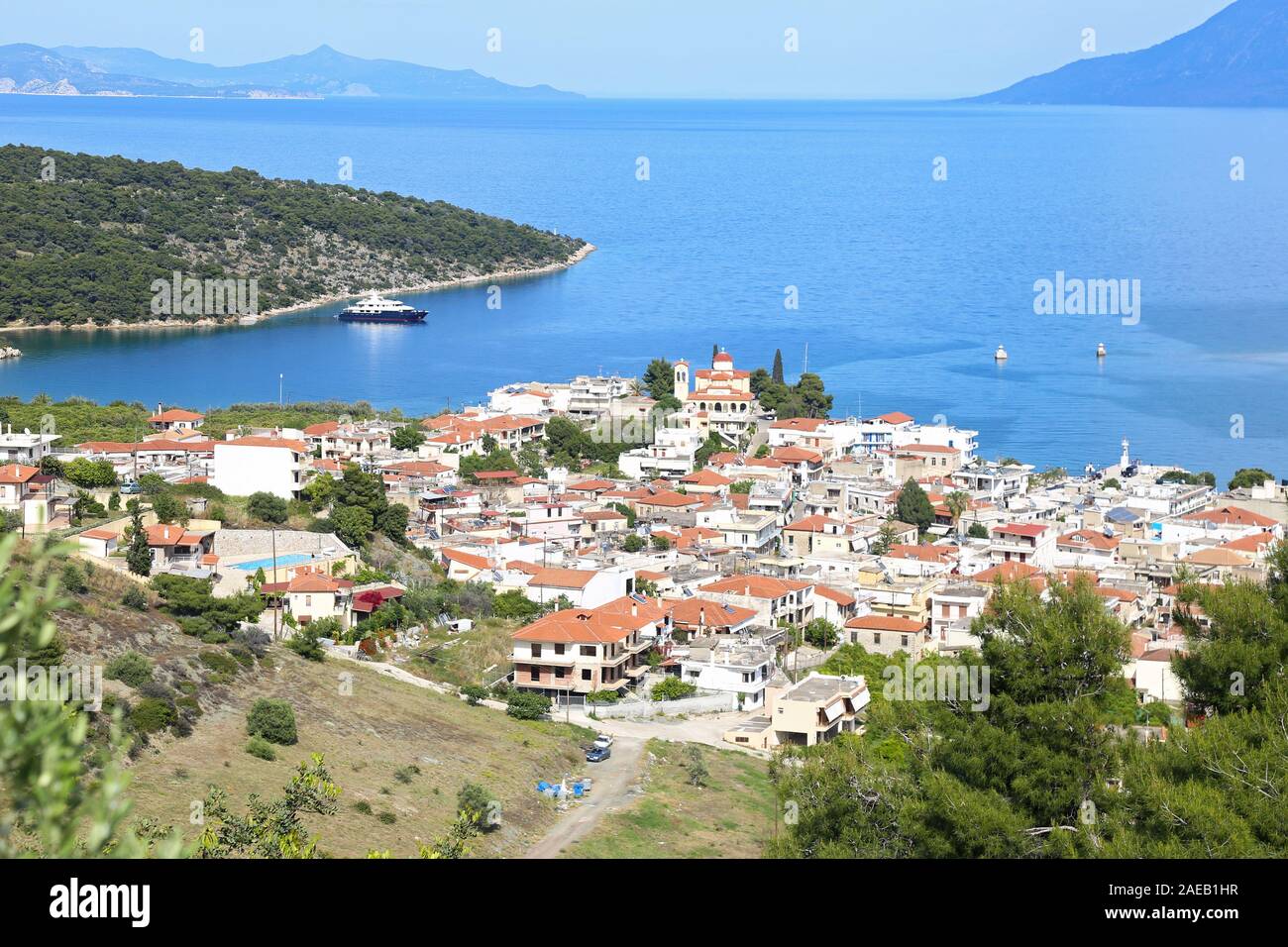 landscape of Old Epidaurus town Argolis Greece Stock Photo - Alamy