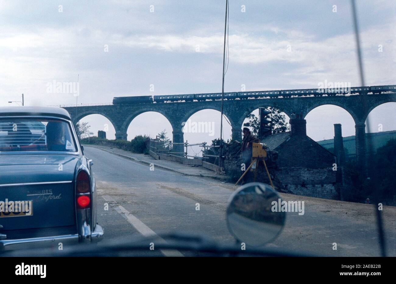 In 1976 with british railways train on viaduct hi-res stock photography ...