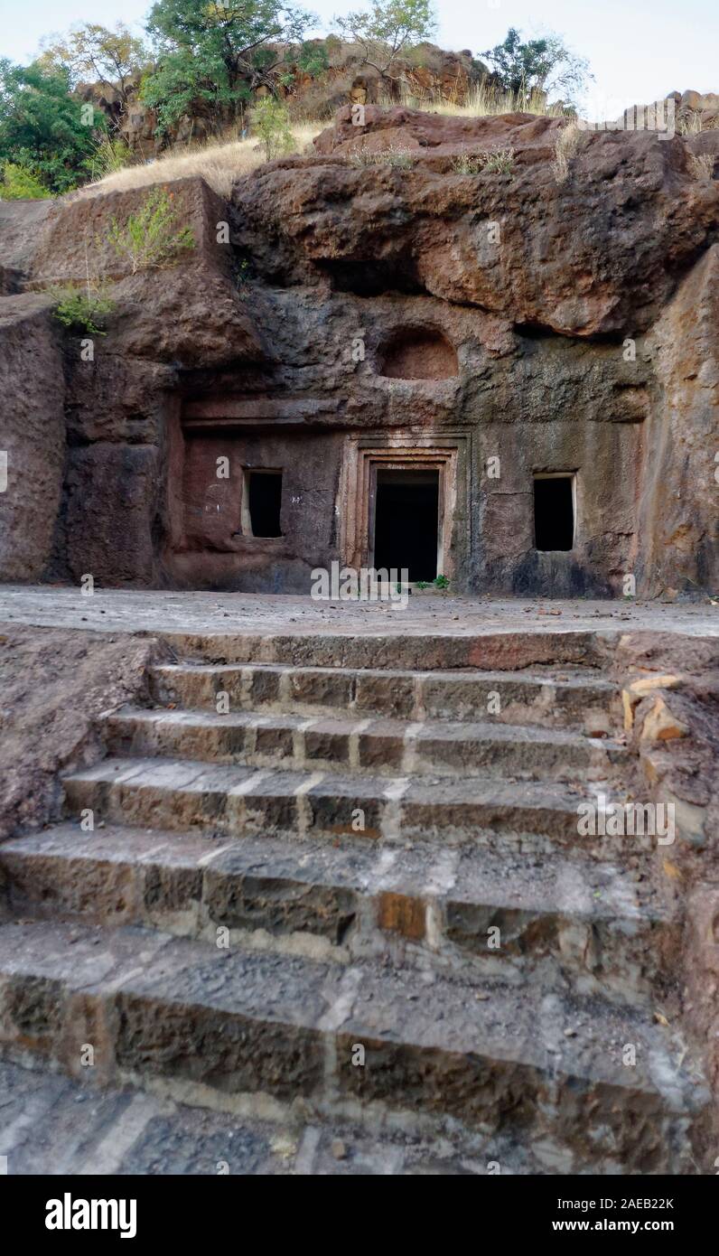 Ancient Dharashiv Caves Stock Photo - Alamy
