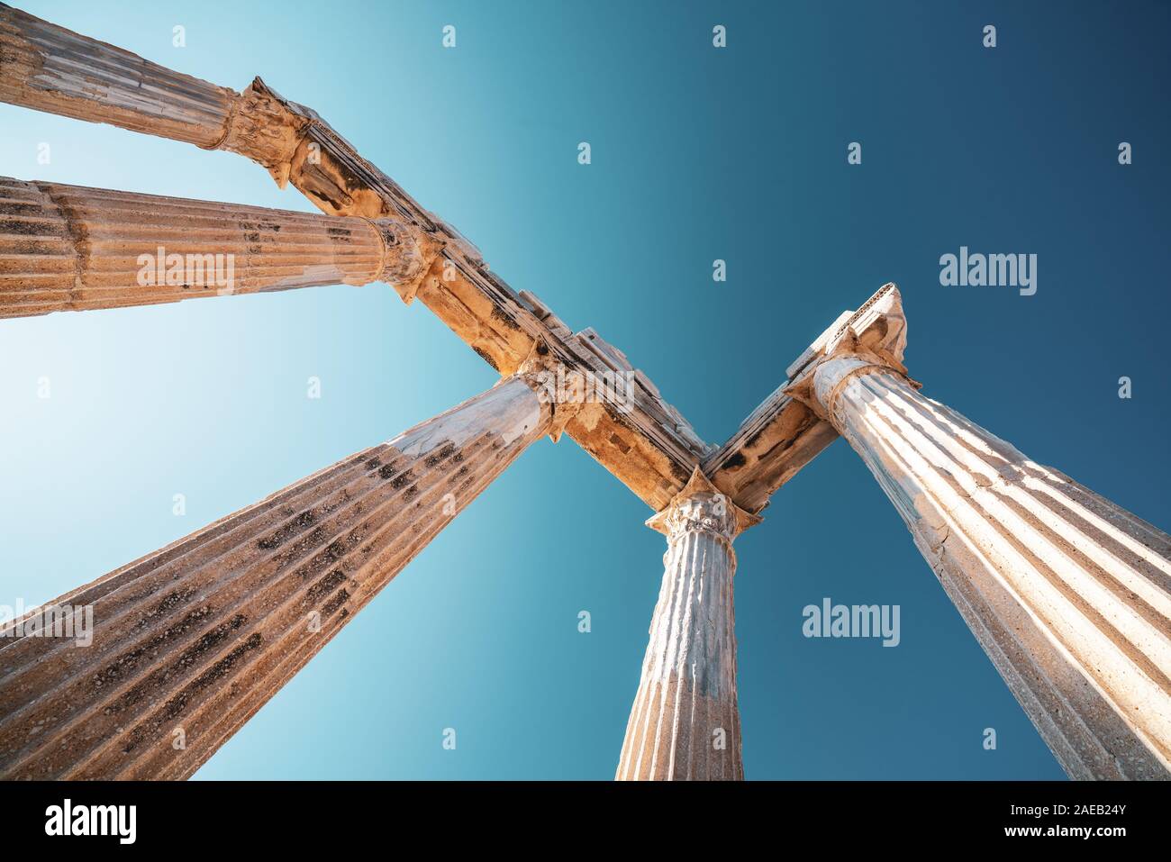 Amazingly Temple of Apollon ancient ruins. Apollon temple in Side ...