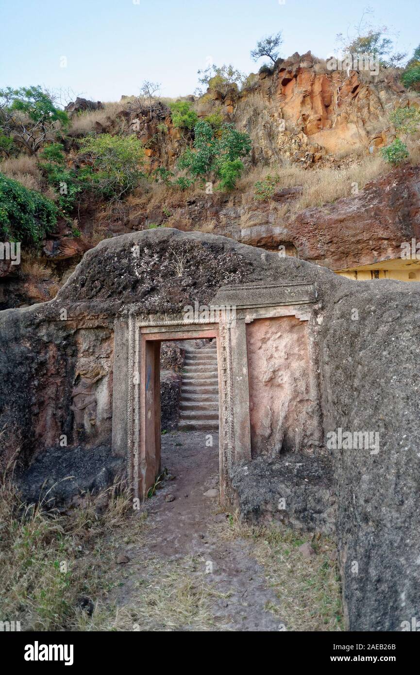 Ancient Dharashiv Caves Stock Photo - Alamy