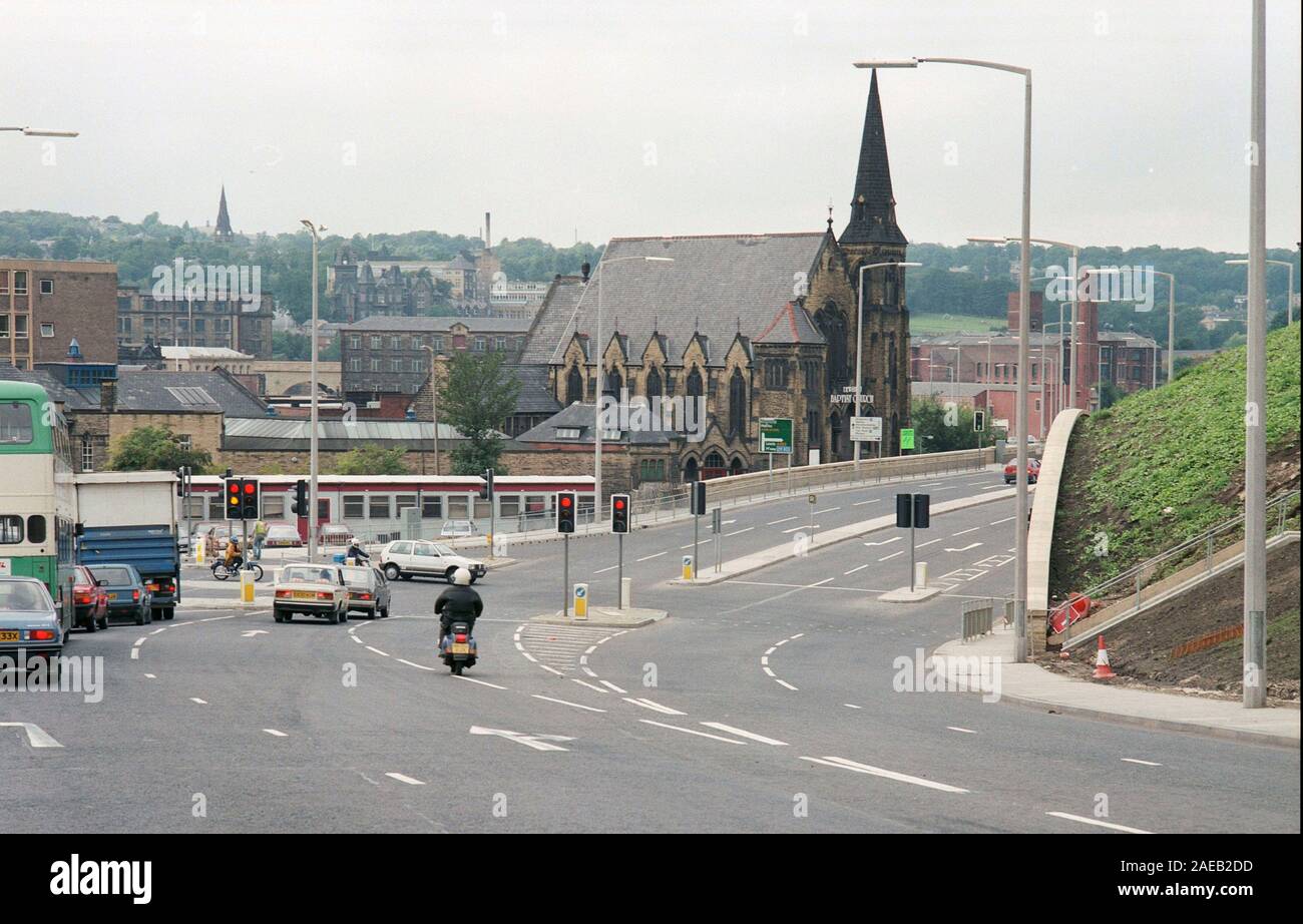 Newly built ring road in Dewsbury West Yorkshire, Northern England, UK ...