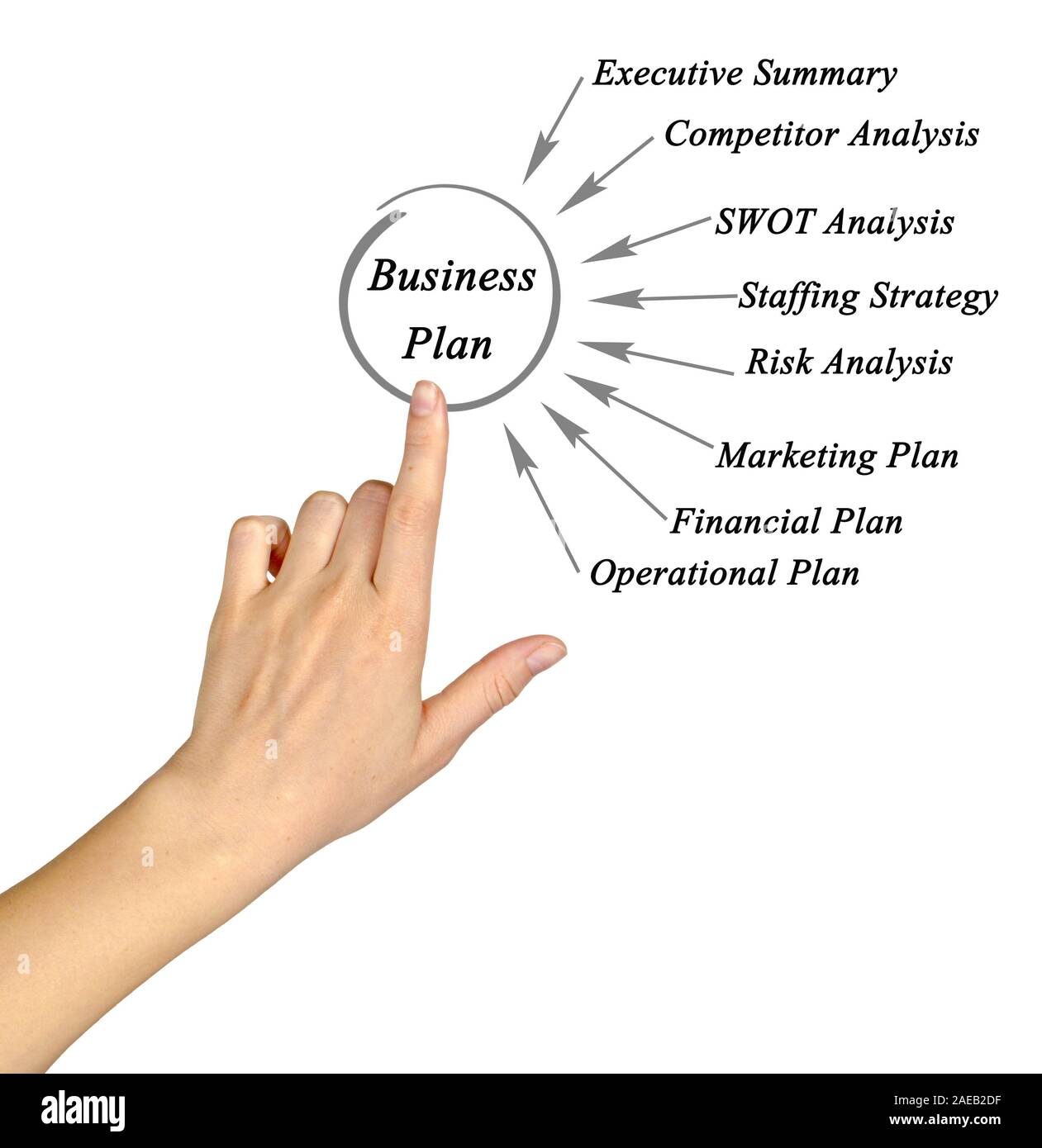 Diagram of business plan Stock Photo - Alamy