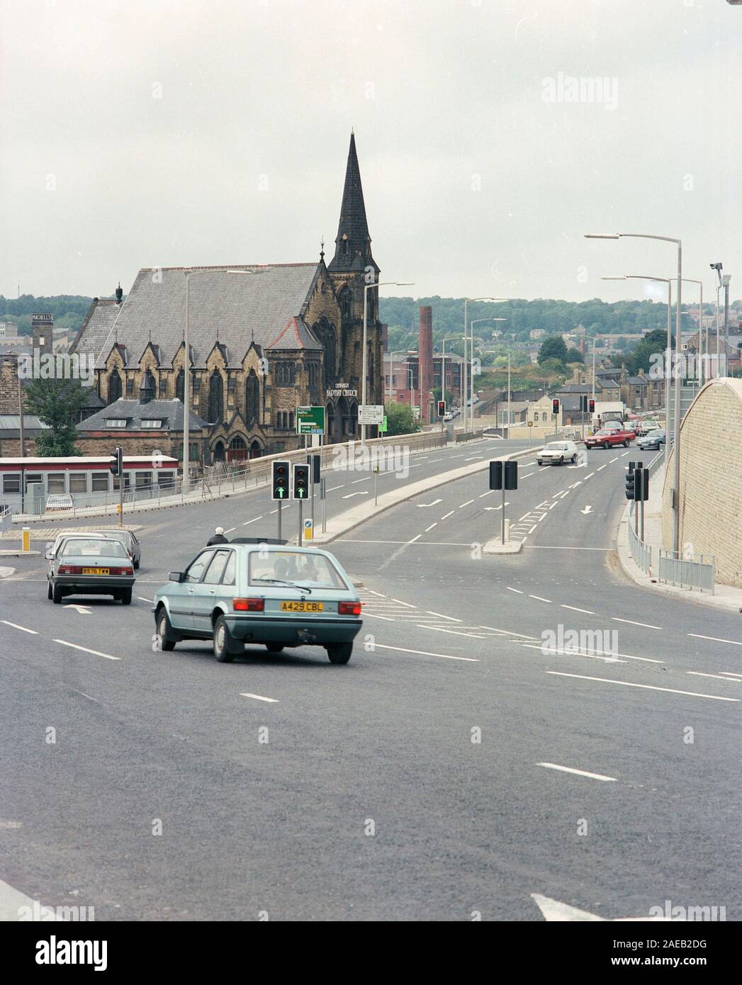 Newly built ring road in Dewsbury West Yorkshire, Northern England, UK ...