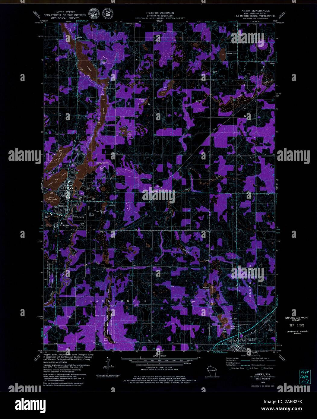 Map of amery hi-res stock photography and images - Alamy