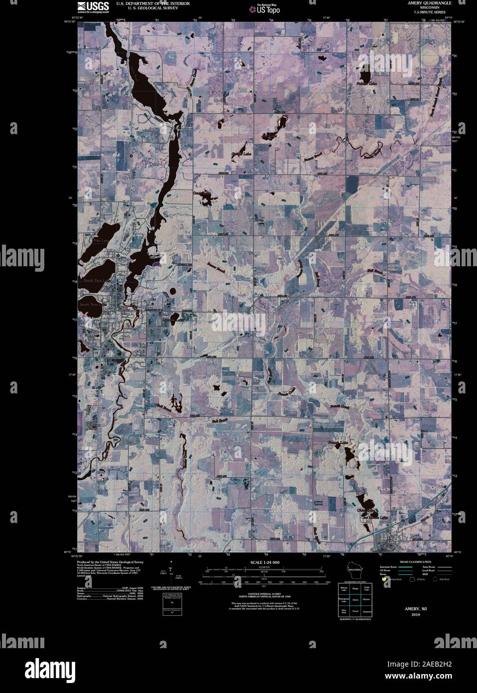Map of amery hi-res stock photography and images - Alamy