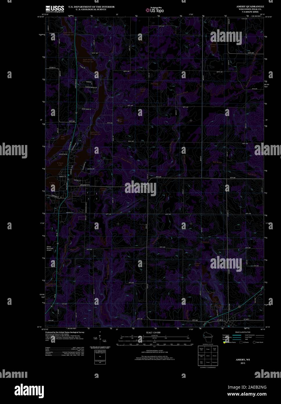 Amery map hi-res stock photography and images - Alamy