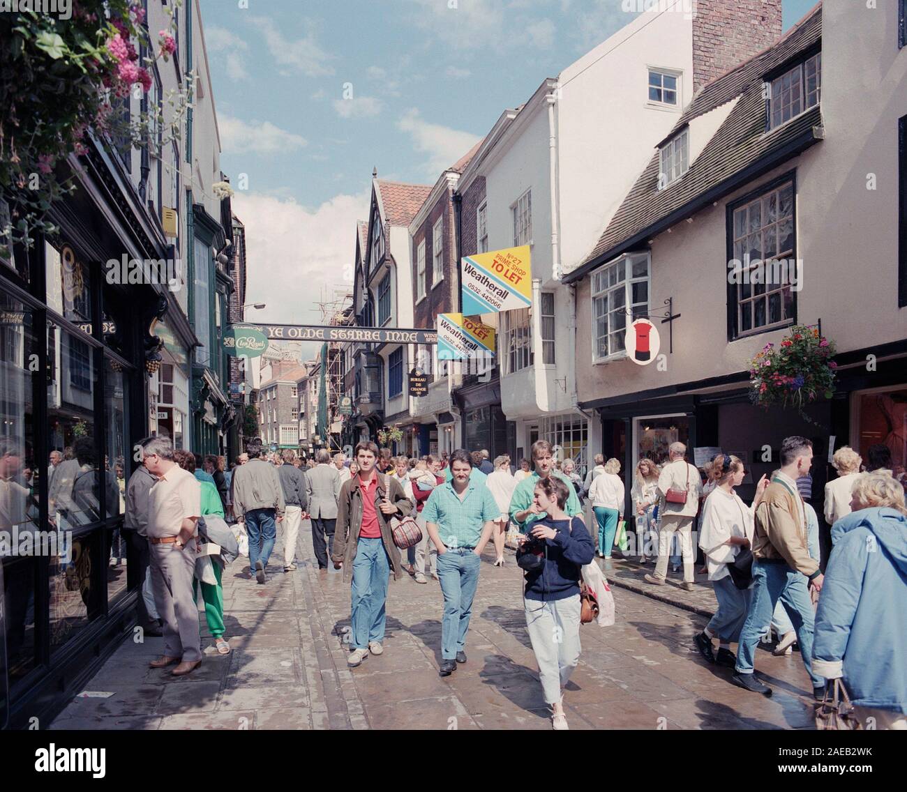 Street Scenes of Stonegate York, in 1987, North Yorkshire, Northern ...