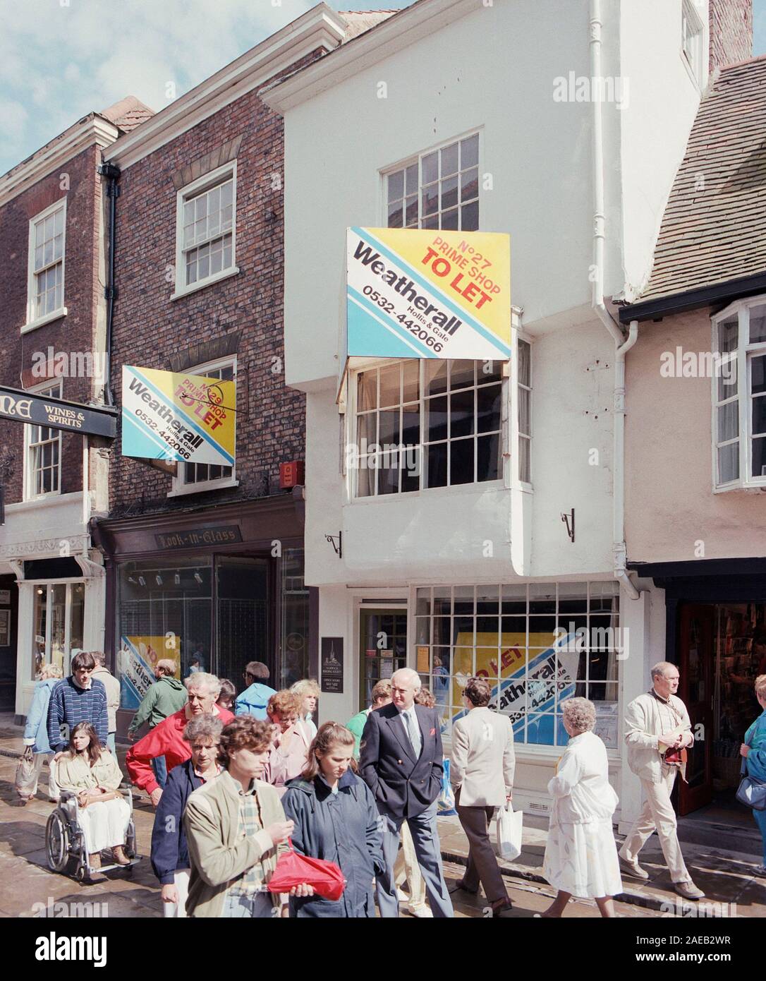 Street Scenes of Stonegate York, in 1987, North Yorkshire, Northern ...