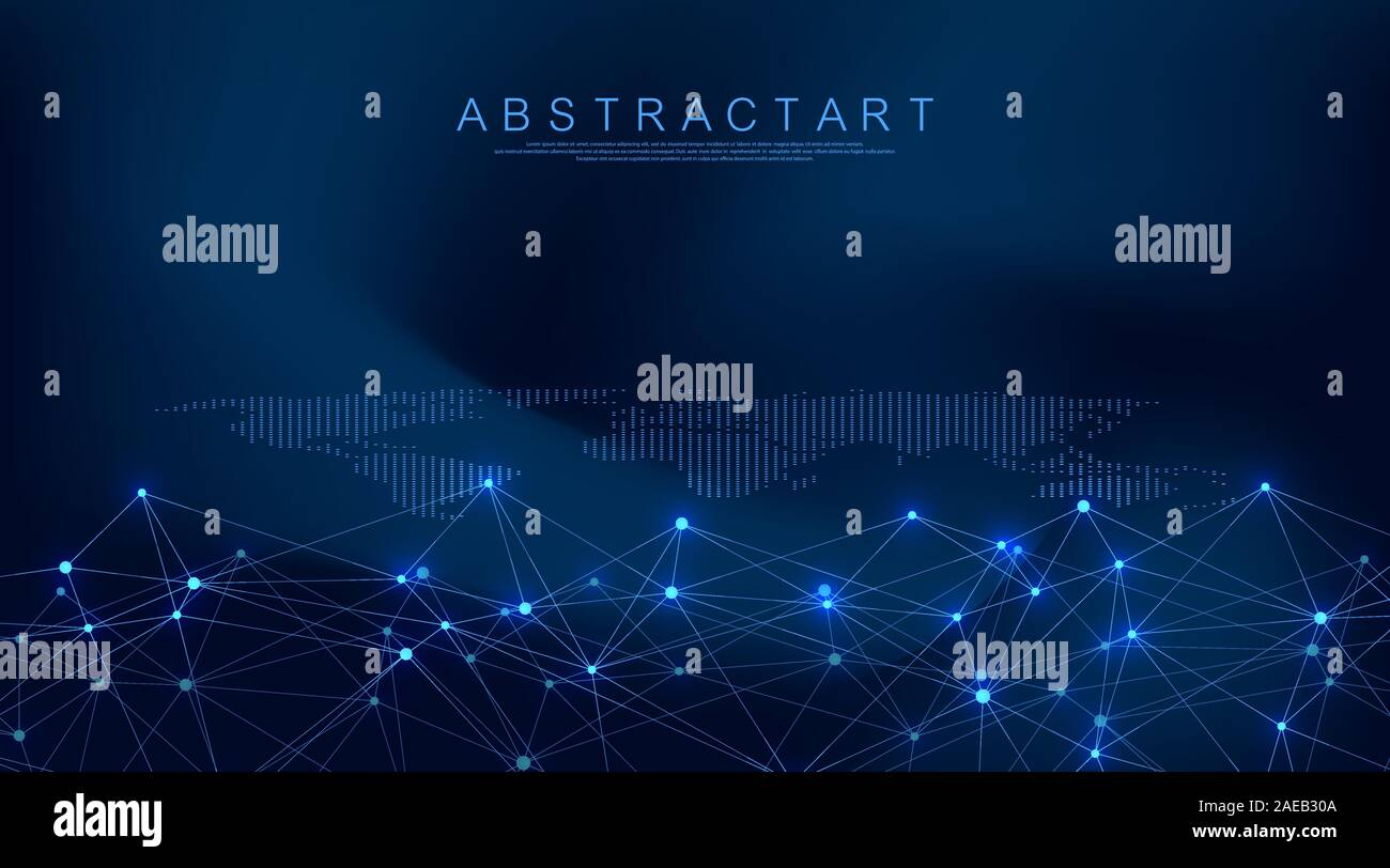 Abstract Big Data Visualization Digital Network Connection Concept