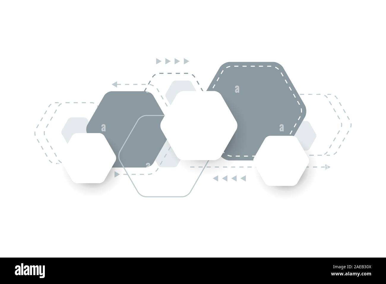 Geometric abstract background with hexagons. Hexagon infographic social ...