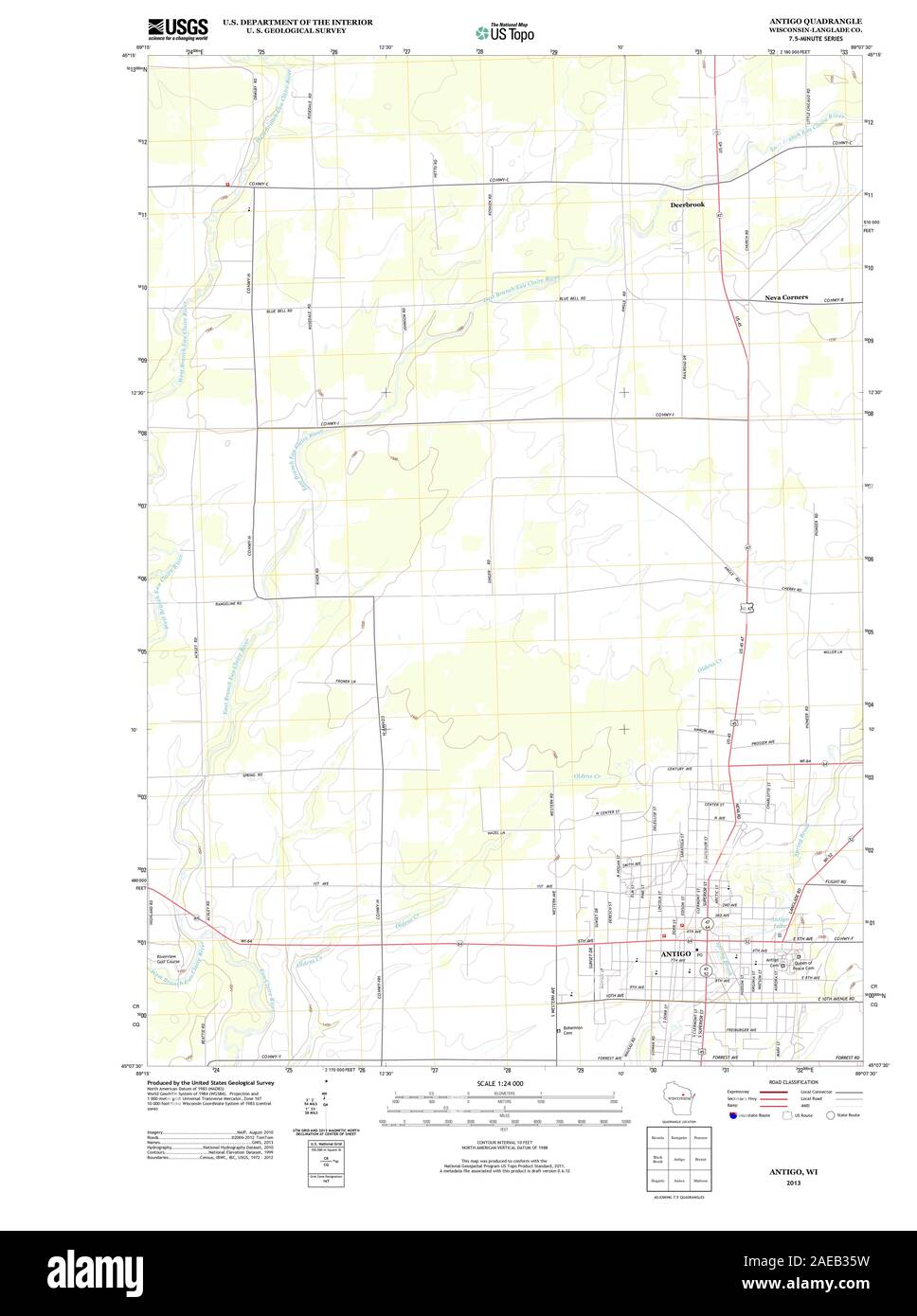 Map of antigo hi-res stock photography and images - Alamy
