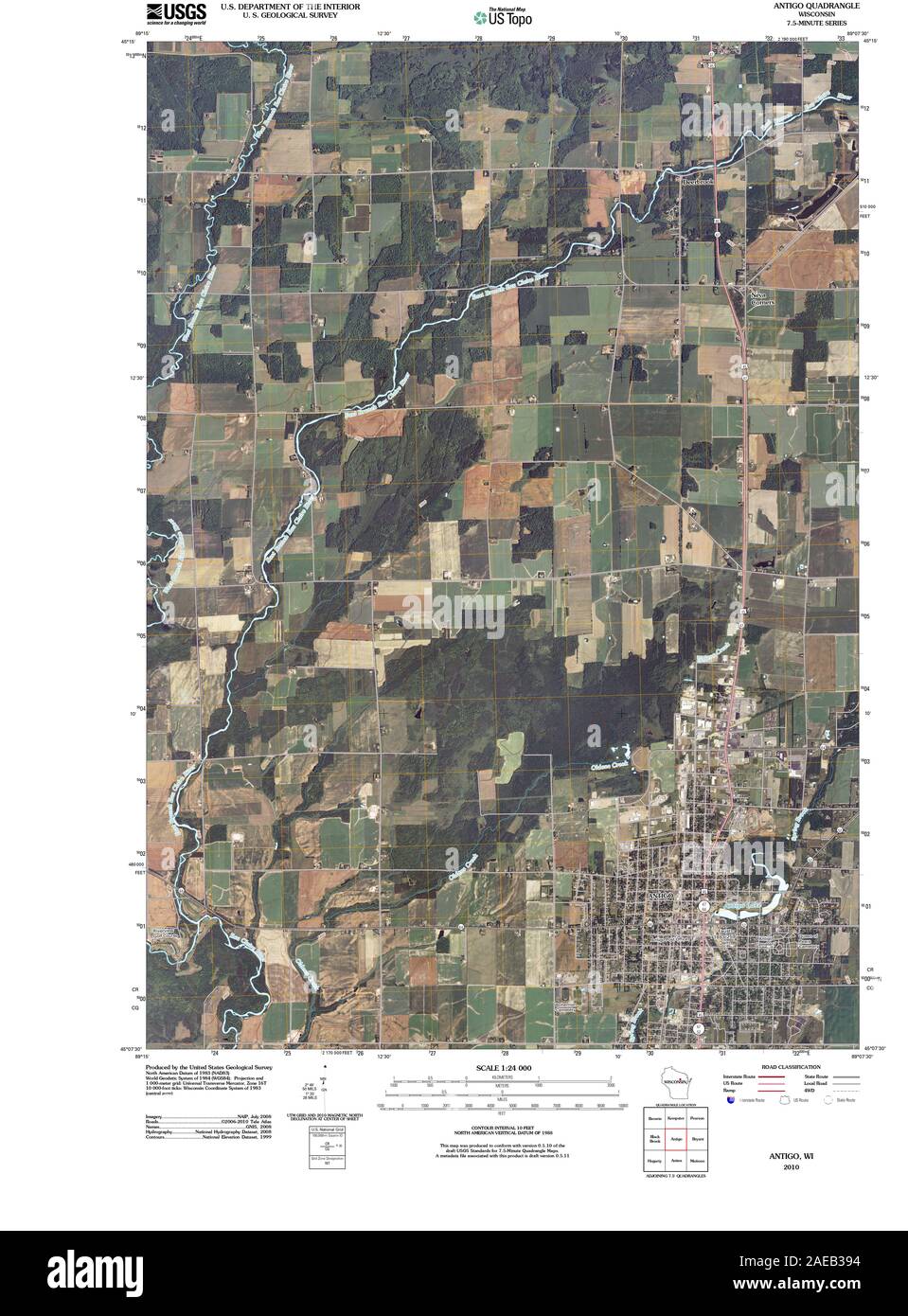 Map of antigo hi-res stock photography and images - Alamy