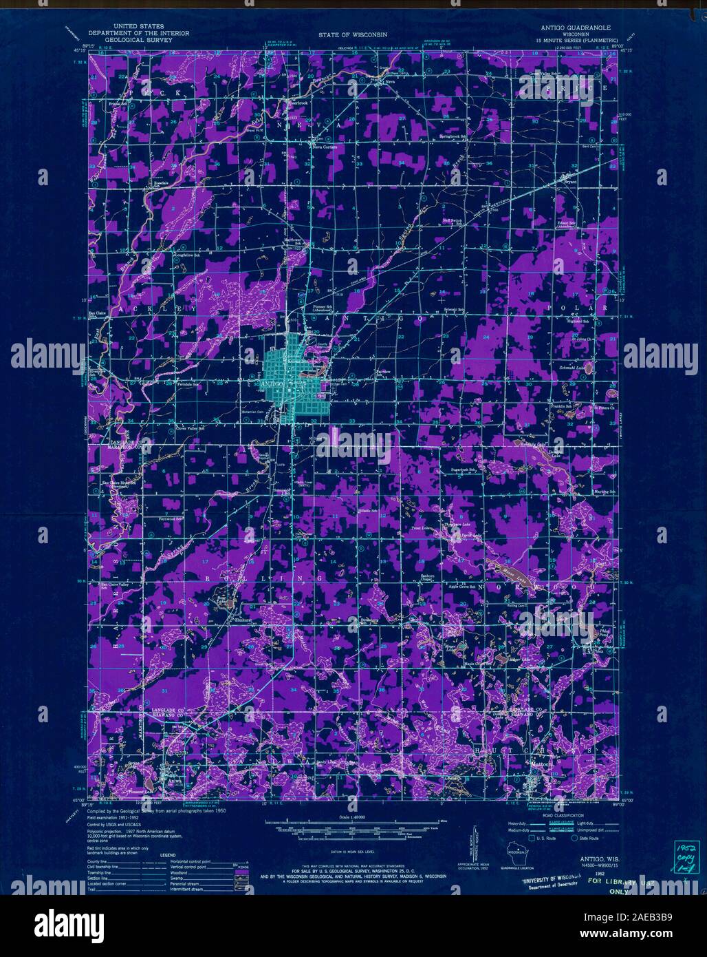 Map of antigo hi-res stock photography and images - Alamy