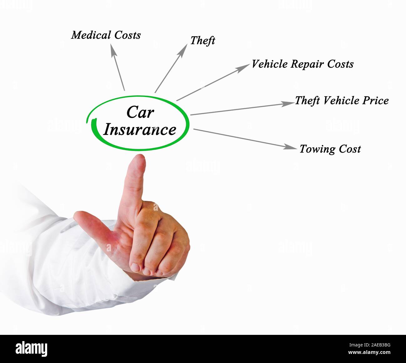 Diagram of Car Insurance Stock Photo - Alamy