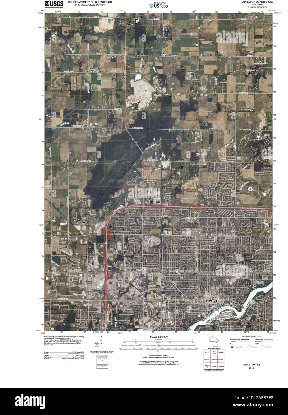 Map of appleton Cut Out Stock Images & Pictures - Alamy