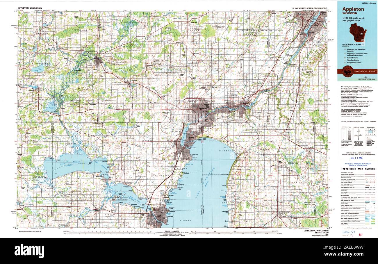 Map of appleton Cut Out Stock Images & Pictures - Alamy