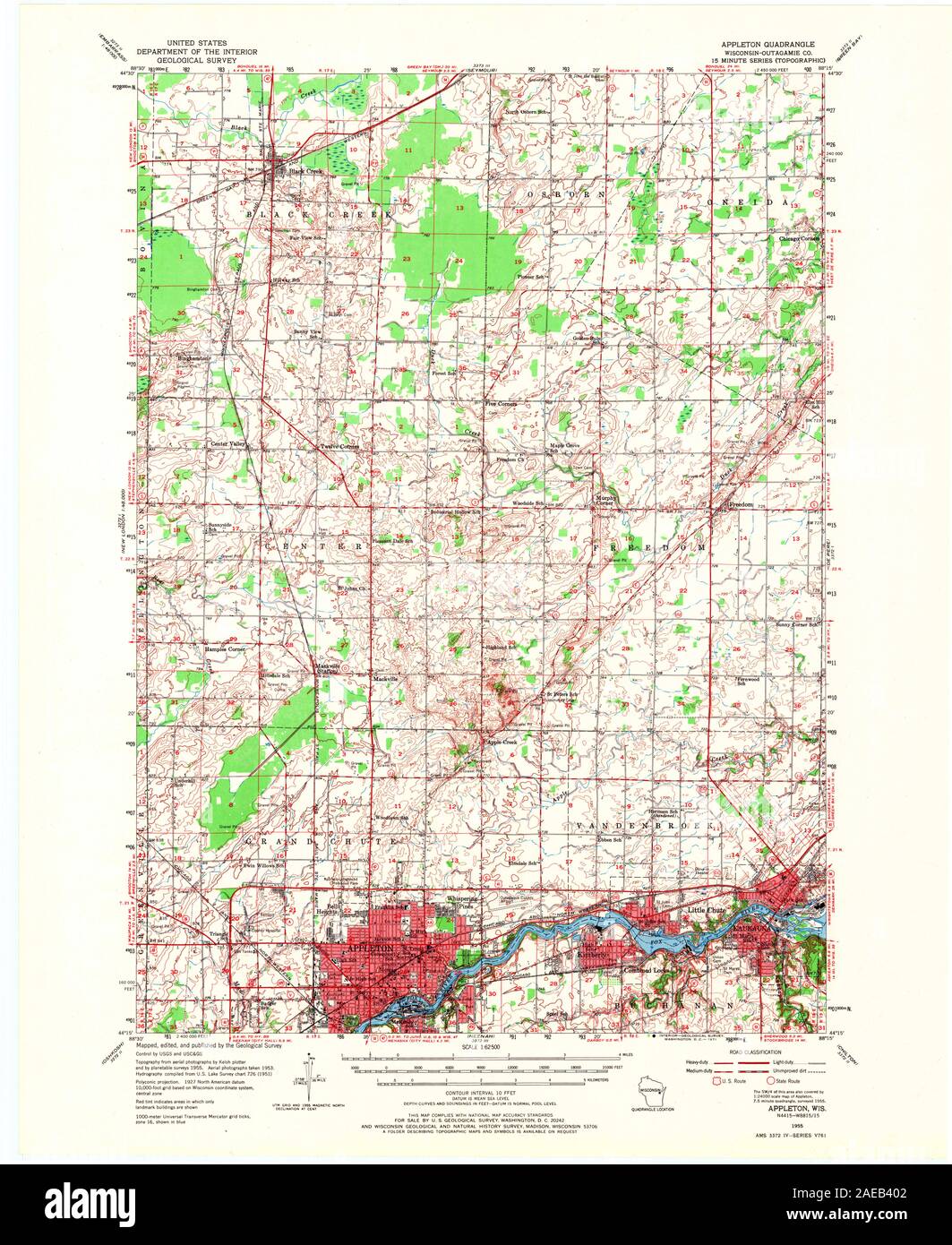 Map of appleton Cut Out Stock Images & Pictures - Alamy