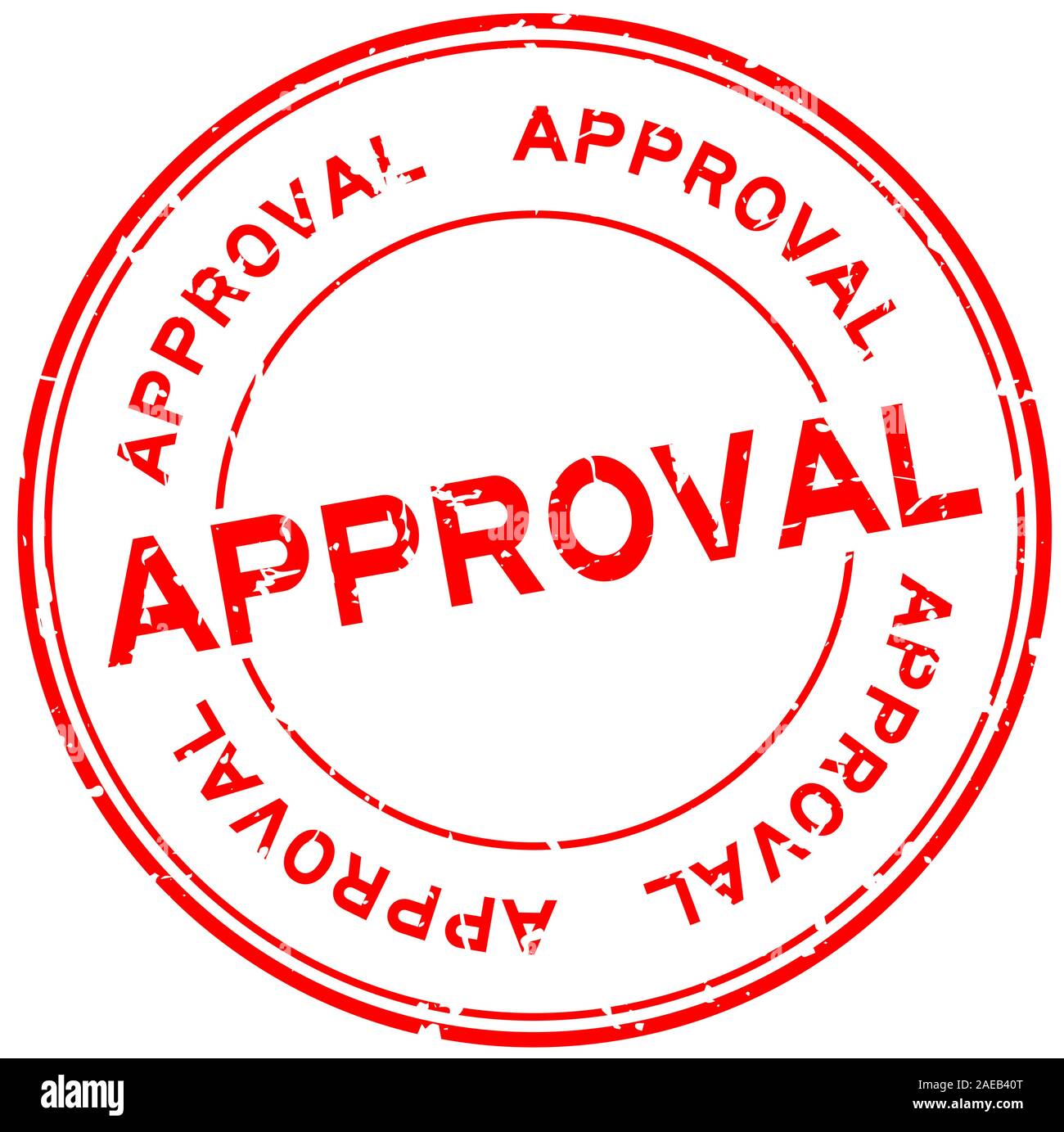 Grunge red approval word round rubber seal stamp on white background Stock Vector Image & Art ...