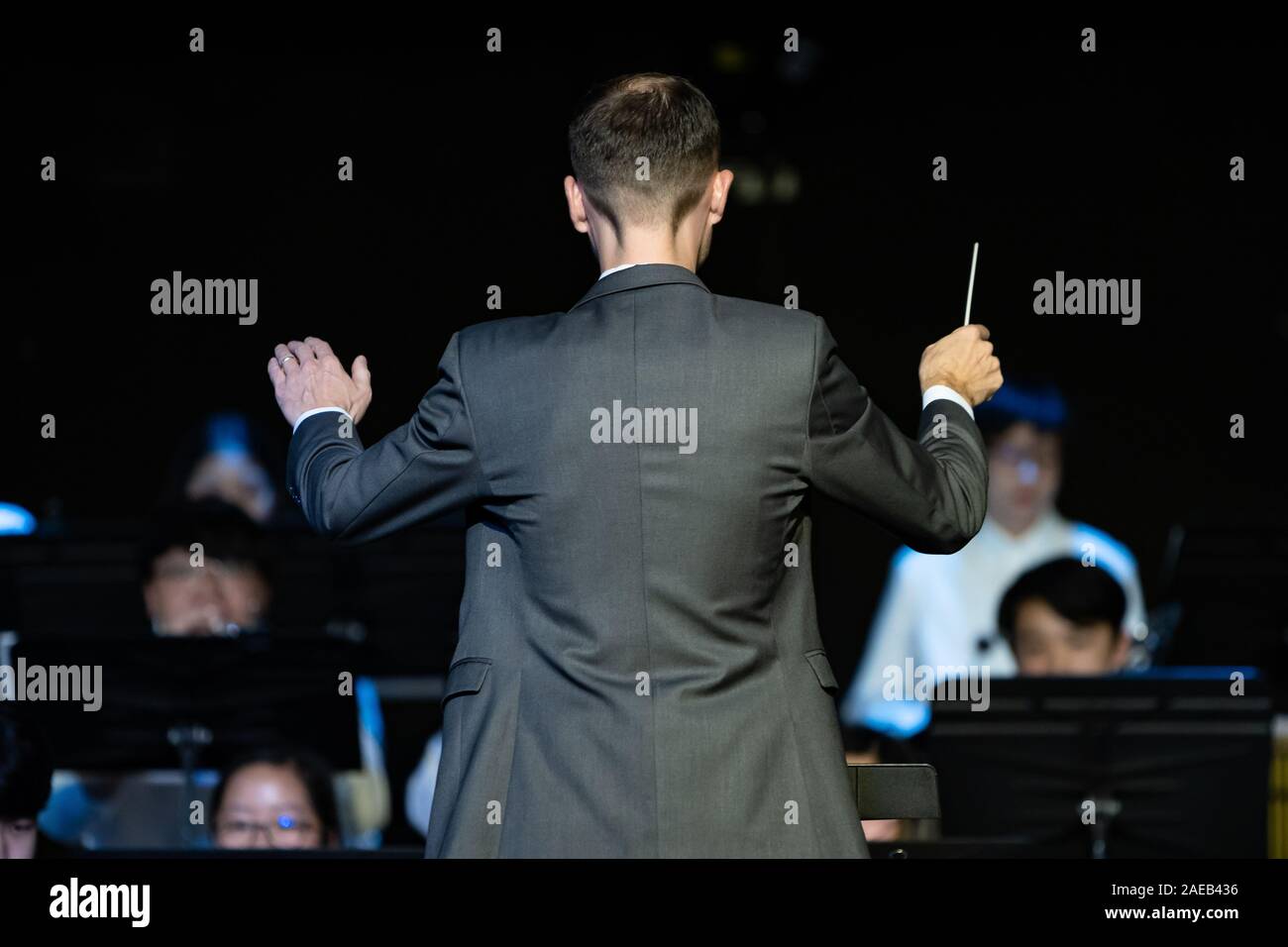 Back view of a conductor hi-res stock photography and images - Alamy