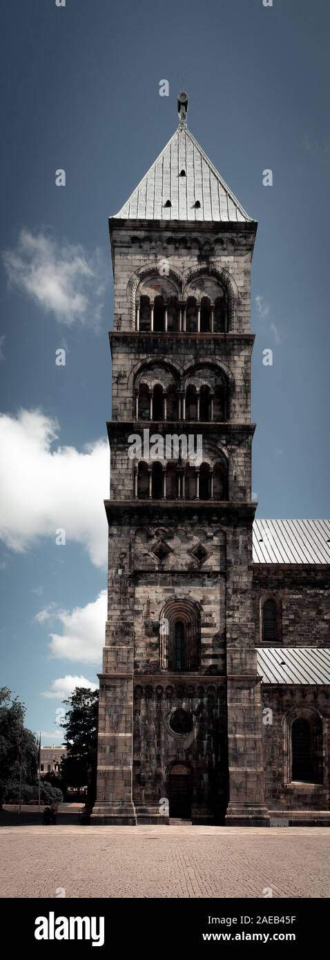Lund cathedral tower seen from the side instead of the normal front ...