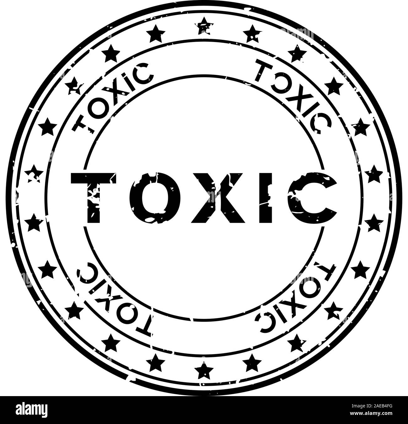 Grunge black toxic word round rubber seal stamp on white background Stock Vector Image & Art - Alamy