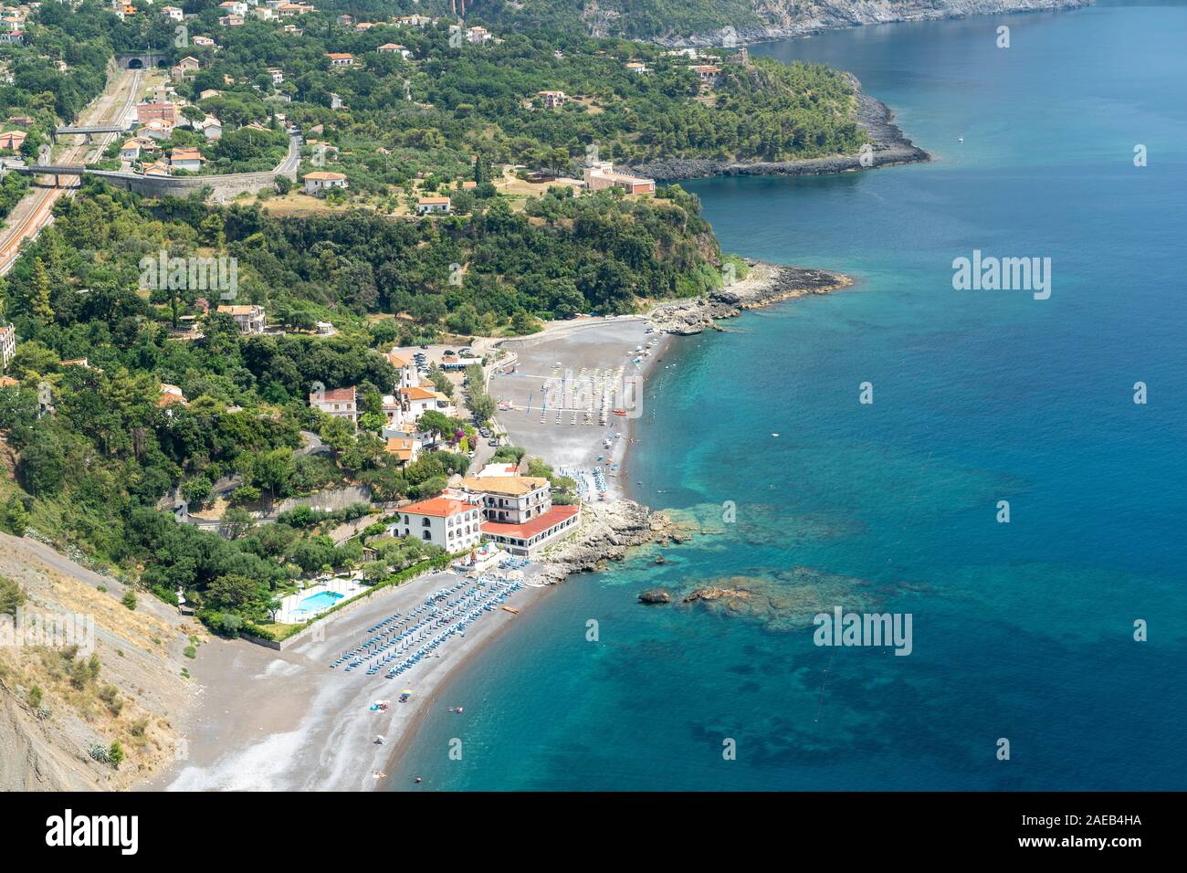 The coast of Maratea, Potenza, Basilicata, Southern Italy, at summer ...