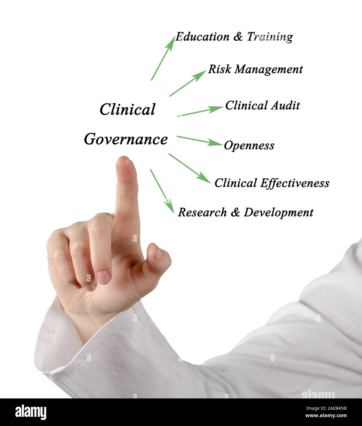 Diagram of Clinical Governance Stock Photo - Alamy