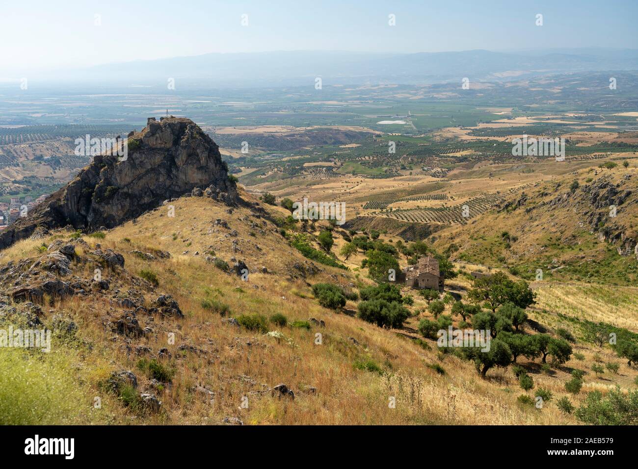 Mountain landscape at summer in Calabria, Italy, near Castrovillari and ...