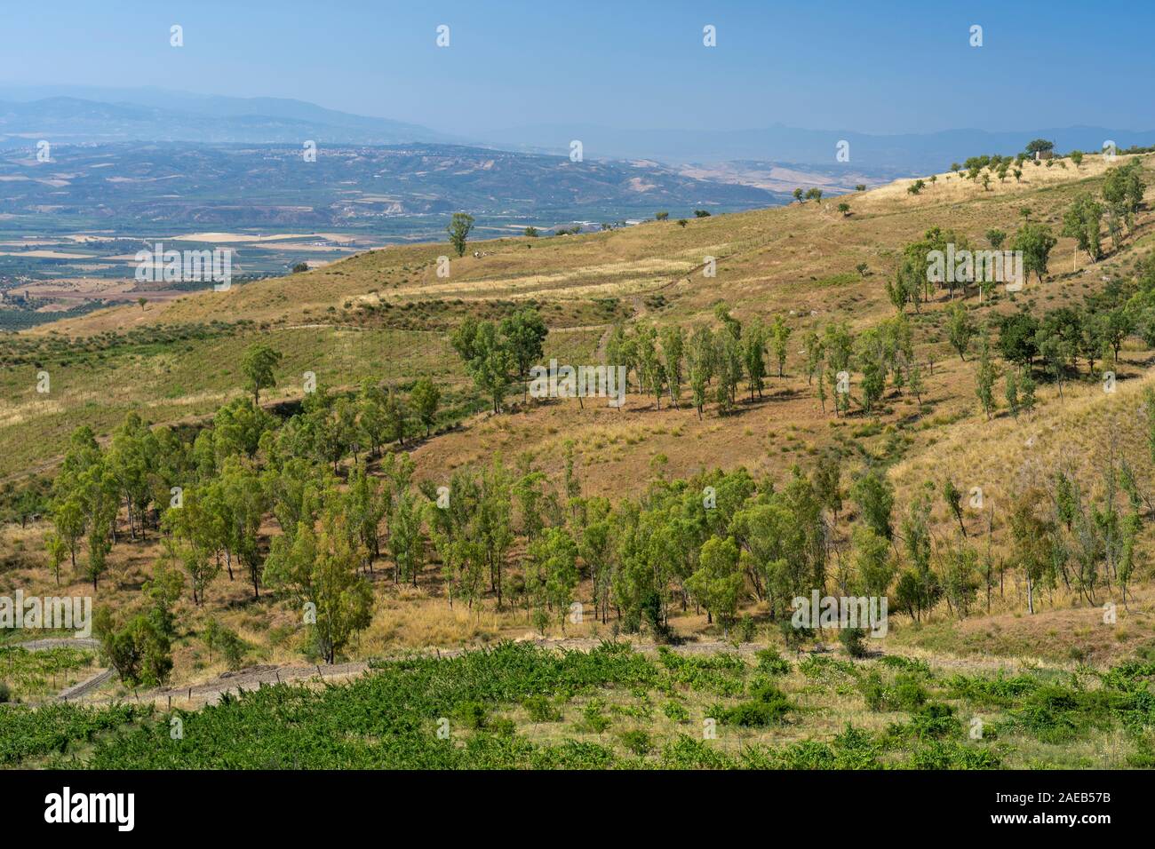 Mountain landscape at summer in Calabria, Italy, near Castrovillari and ...