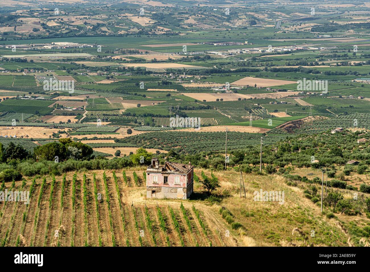 Mountain landscape at summer in Calabria, Italy, near Castrovillari and ...
